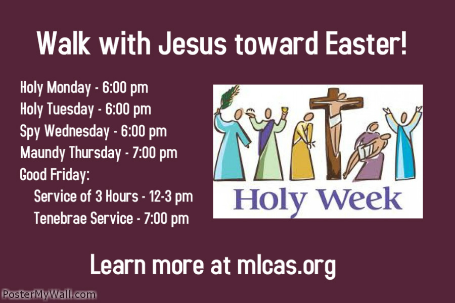 holy week schedule
